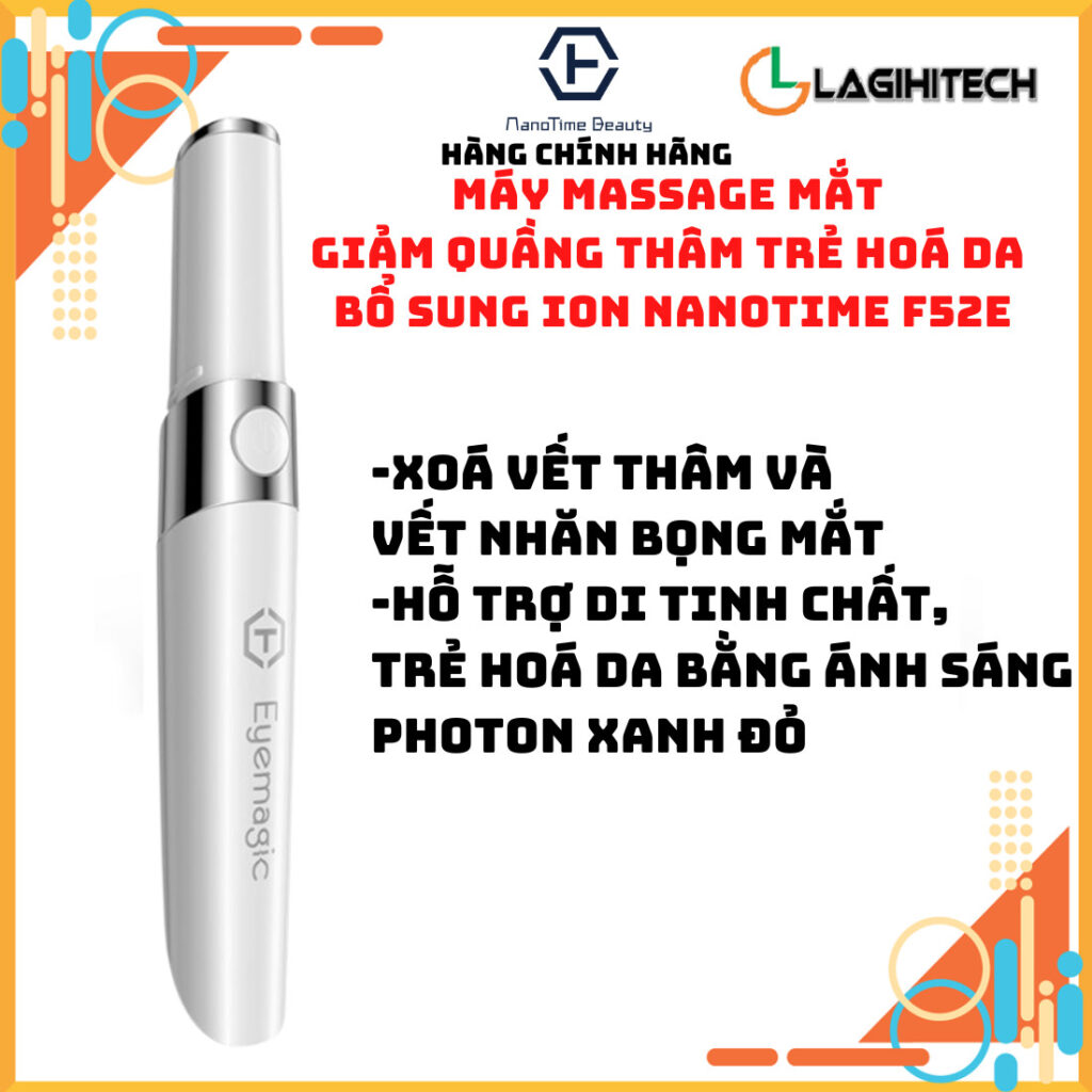 Máy Massage Mắt Điện Từ Trường Nanotime F52E (Hàng Chính Hãng) | LagiHitech.vn