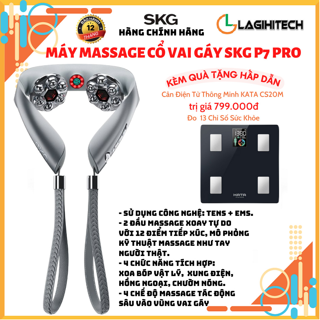 Máy Massage Cổ SKG P7 Pro (Hàng Chính Hãng) | LagiHitech.vn