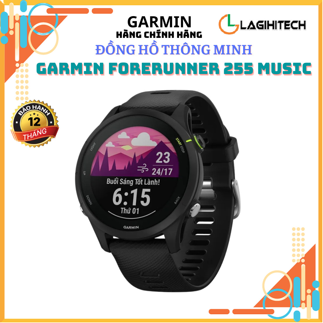 Đồng Hồ Thông Minh Garmin Forerunner 255 Music (Hàng Chính Hãng FPT) | LagiHitech.vn