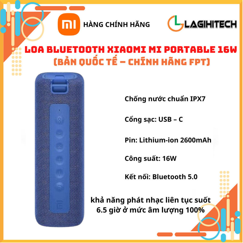 Loa Bluetooth Xiaomi Mi Portable BHR4802GL (Bản Quốc Tế - Chính Hãng ...